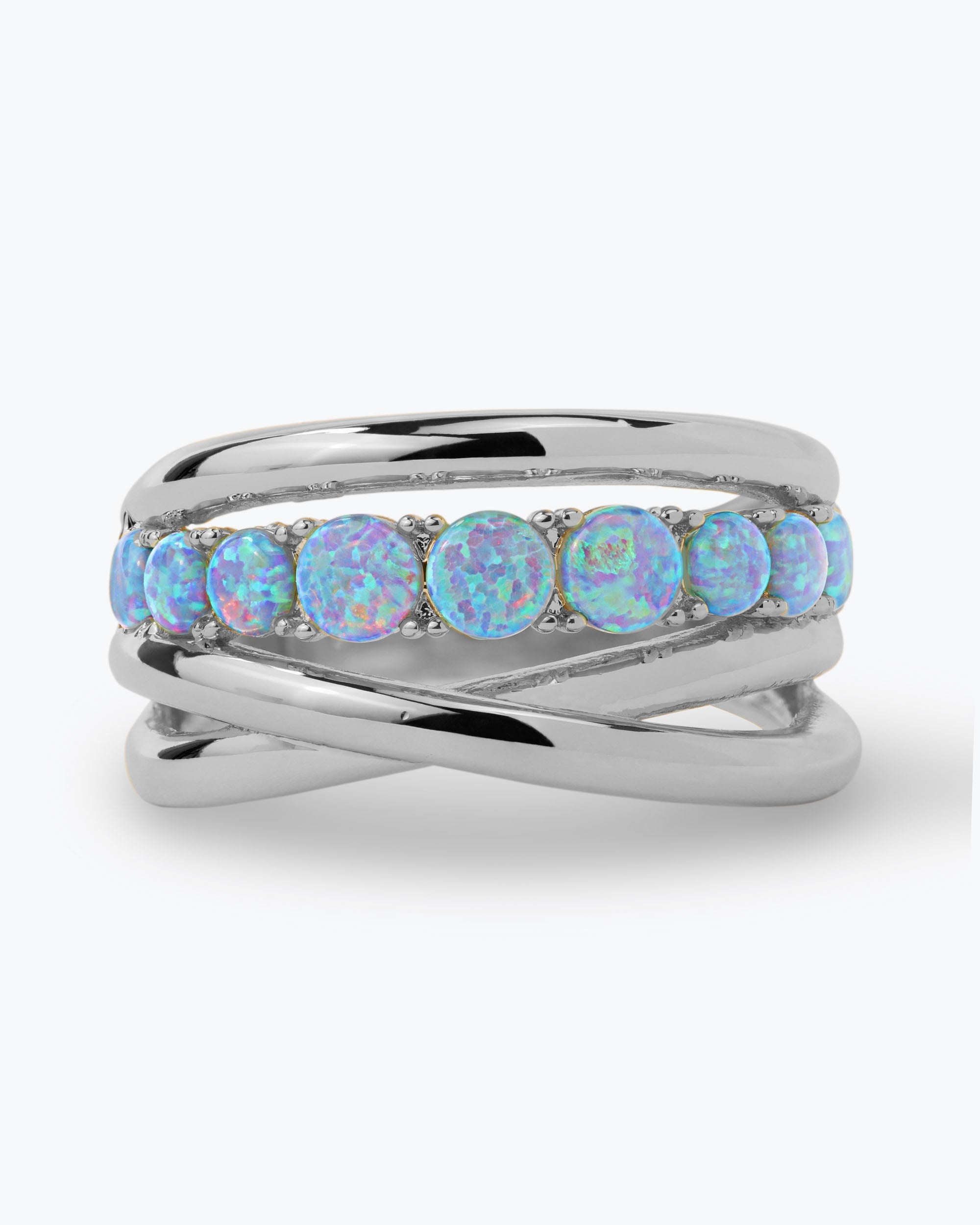 blue opal ring silver