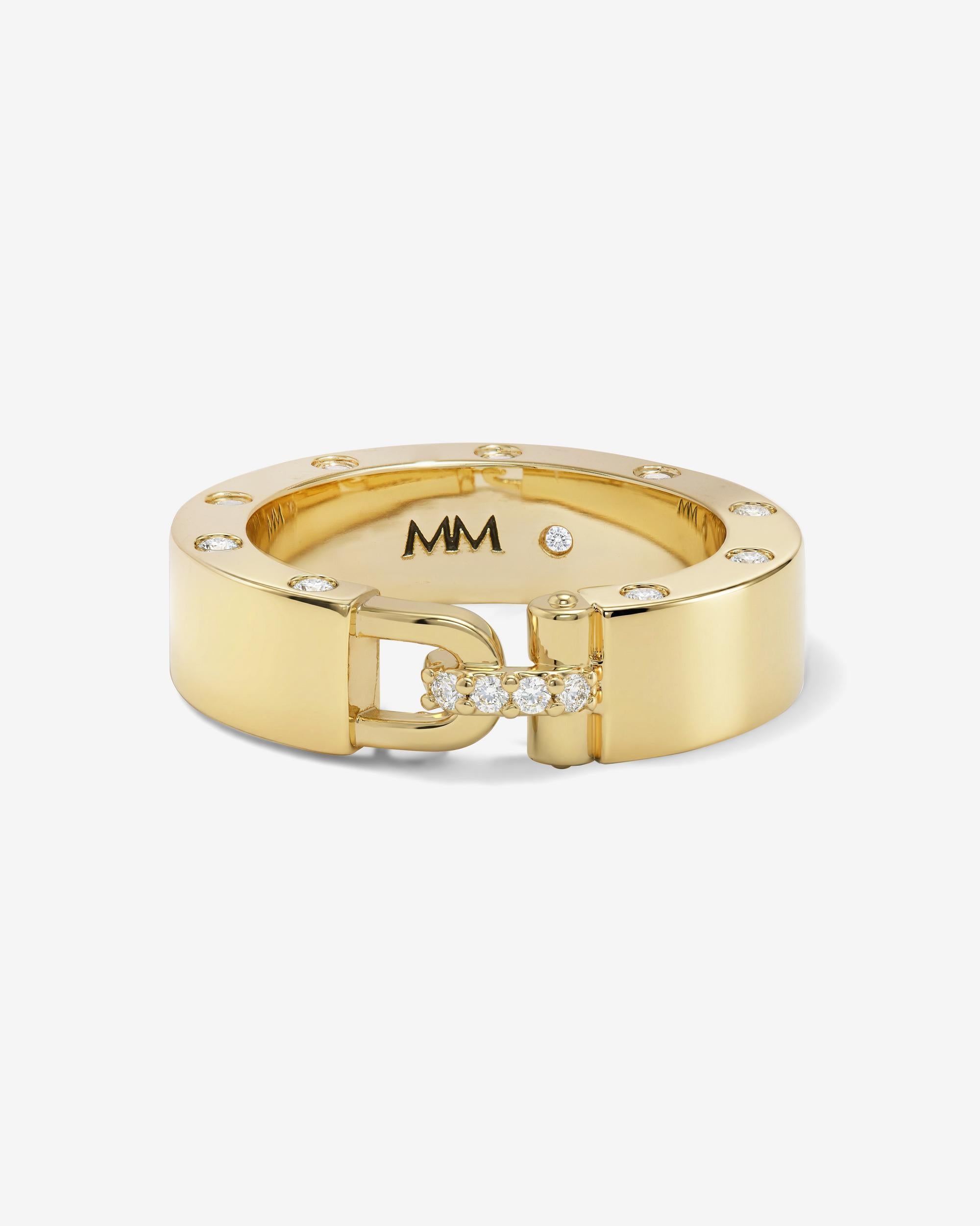 Ashley Smooth Lock Ring | Elegant Gold Band – Melinda Maria Jewelry