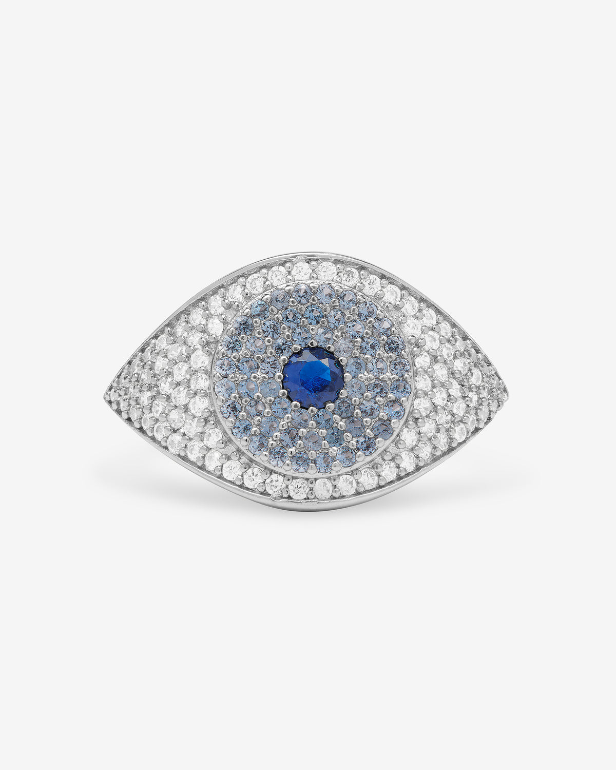 Blue Evil Eye Ring | Elegant Silver Statement – Melinda Maria Jewelry