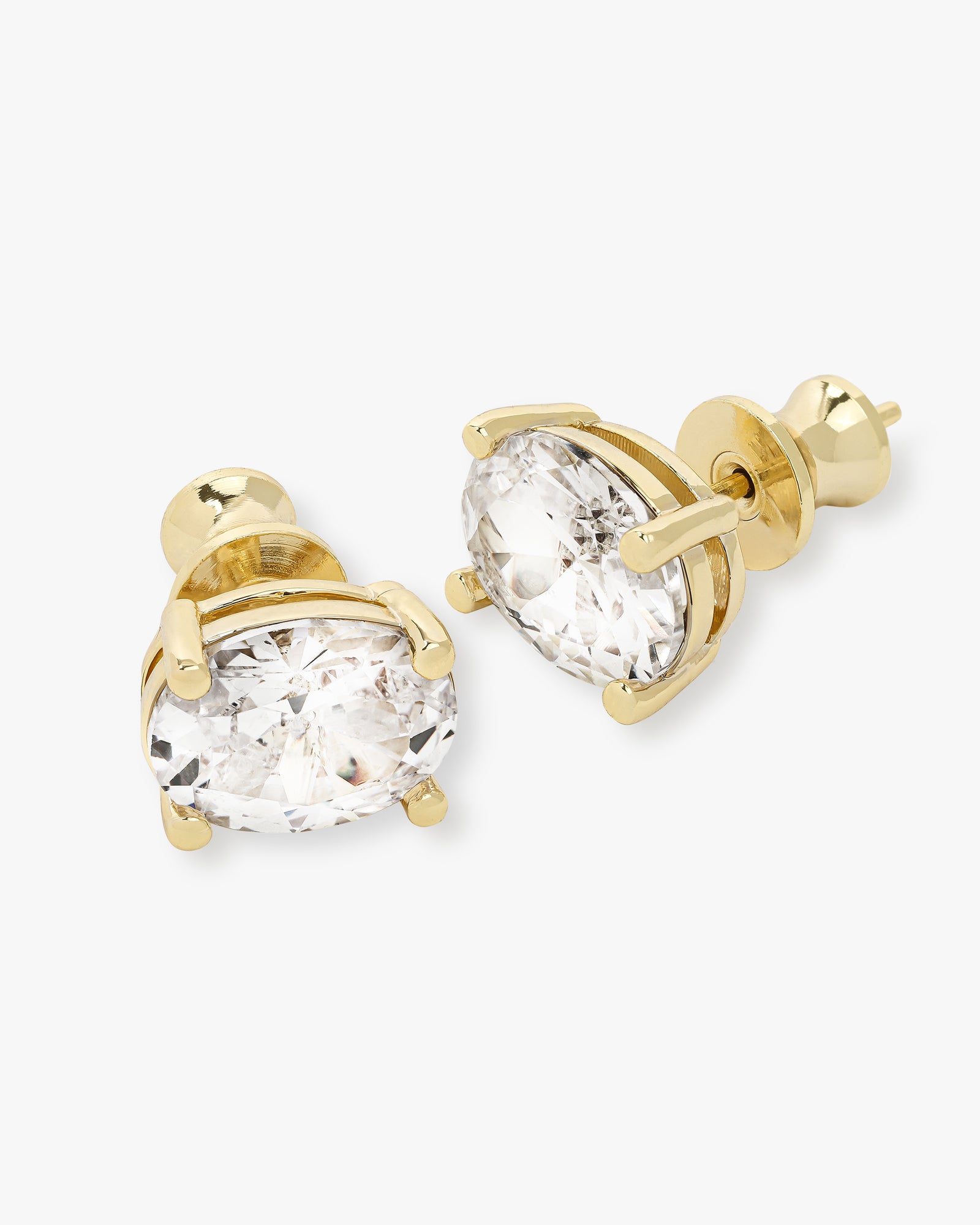 Hello Gorgeous 10mm Studs: Gold & Bold Simulated Diamonds – Melinda ...