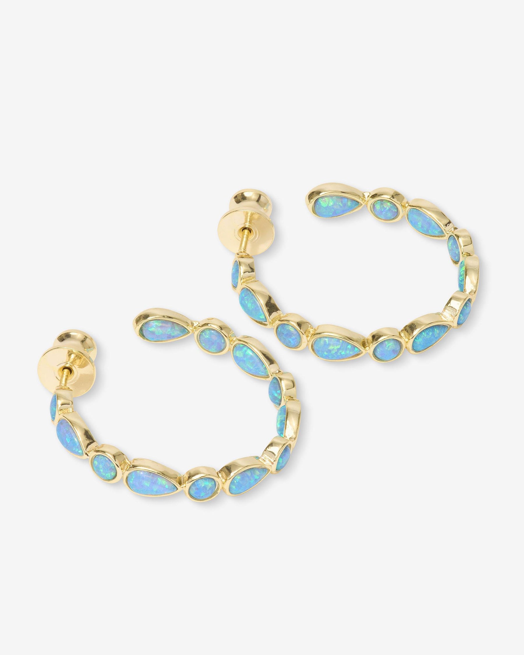 Isla Hoops 1" - Gold|Blue Opal