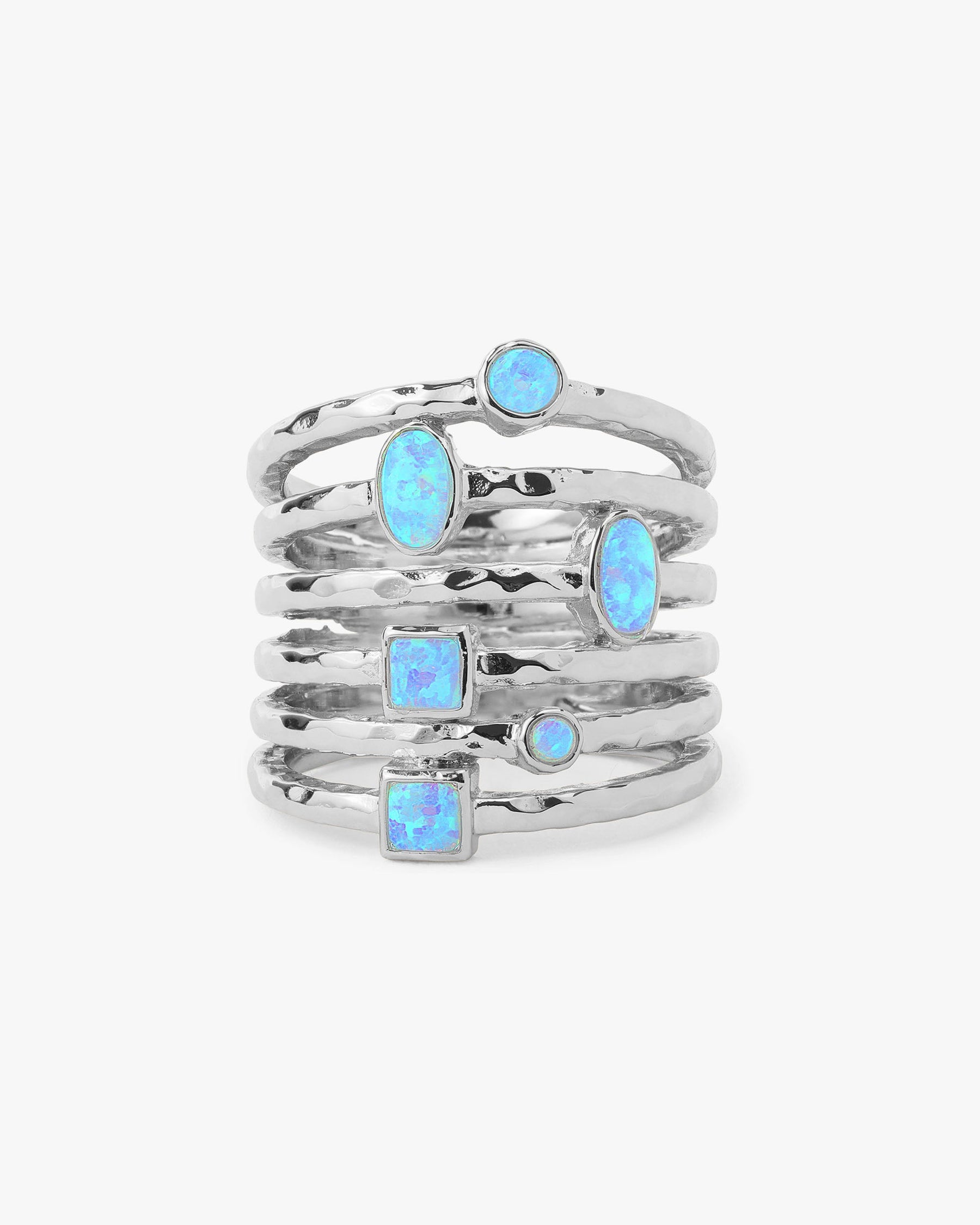 Monroe Ring - Silver|Blue Opal