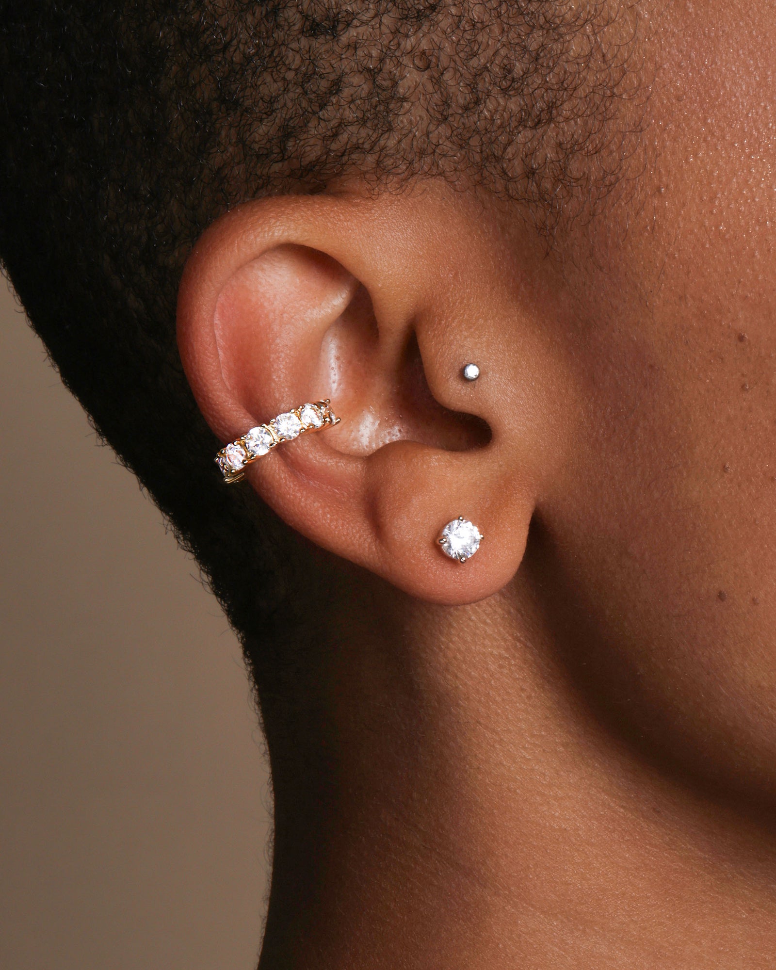 "Oh She Fancy" Ear Cuff - Gold|Blue Opal