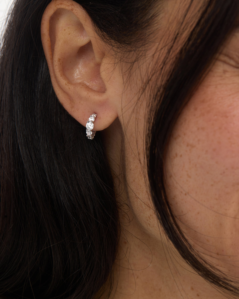 "Oh She Fancy" Graduated Huggies - Gold|White Diamondettes