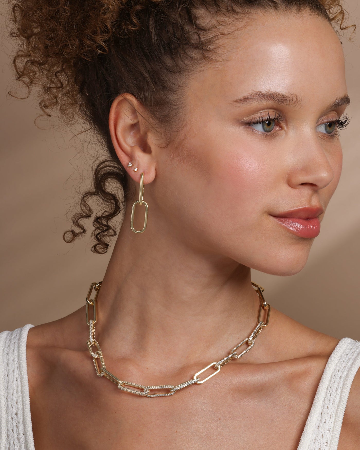 Carrie Chain Convertible Huggies - Gold – Melinda Maria Jewelry