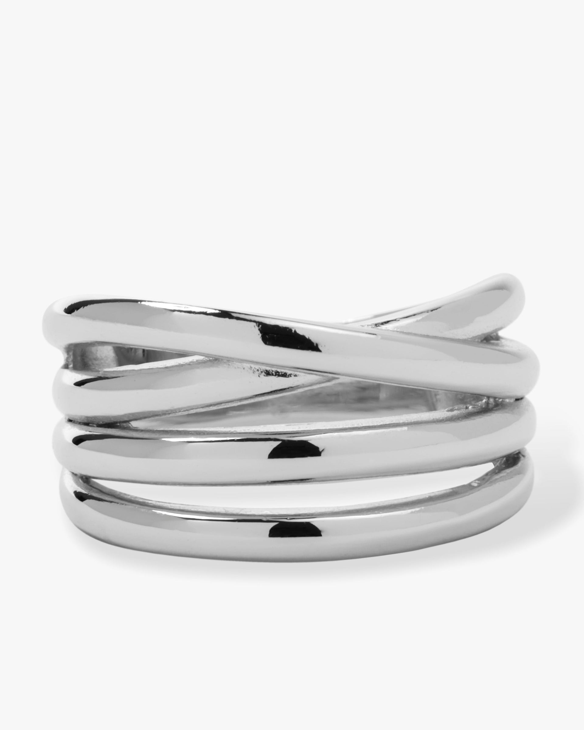 Modern "She's So Smooth" Silver Stacked Ring – Melinda Maria Jewelry