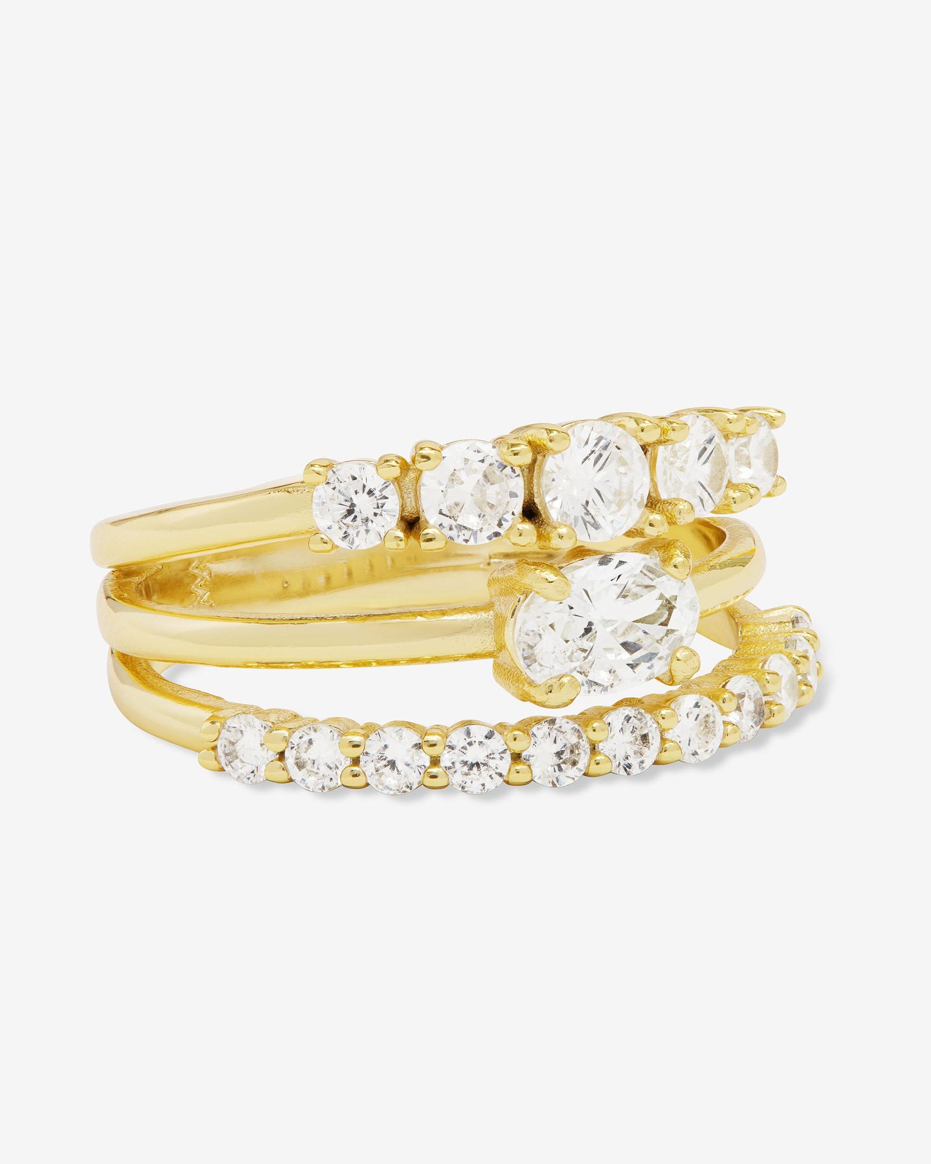 She's So Stacked Ring | 18k Gold Multi-Band Statement – Melinda Maria ...