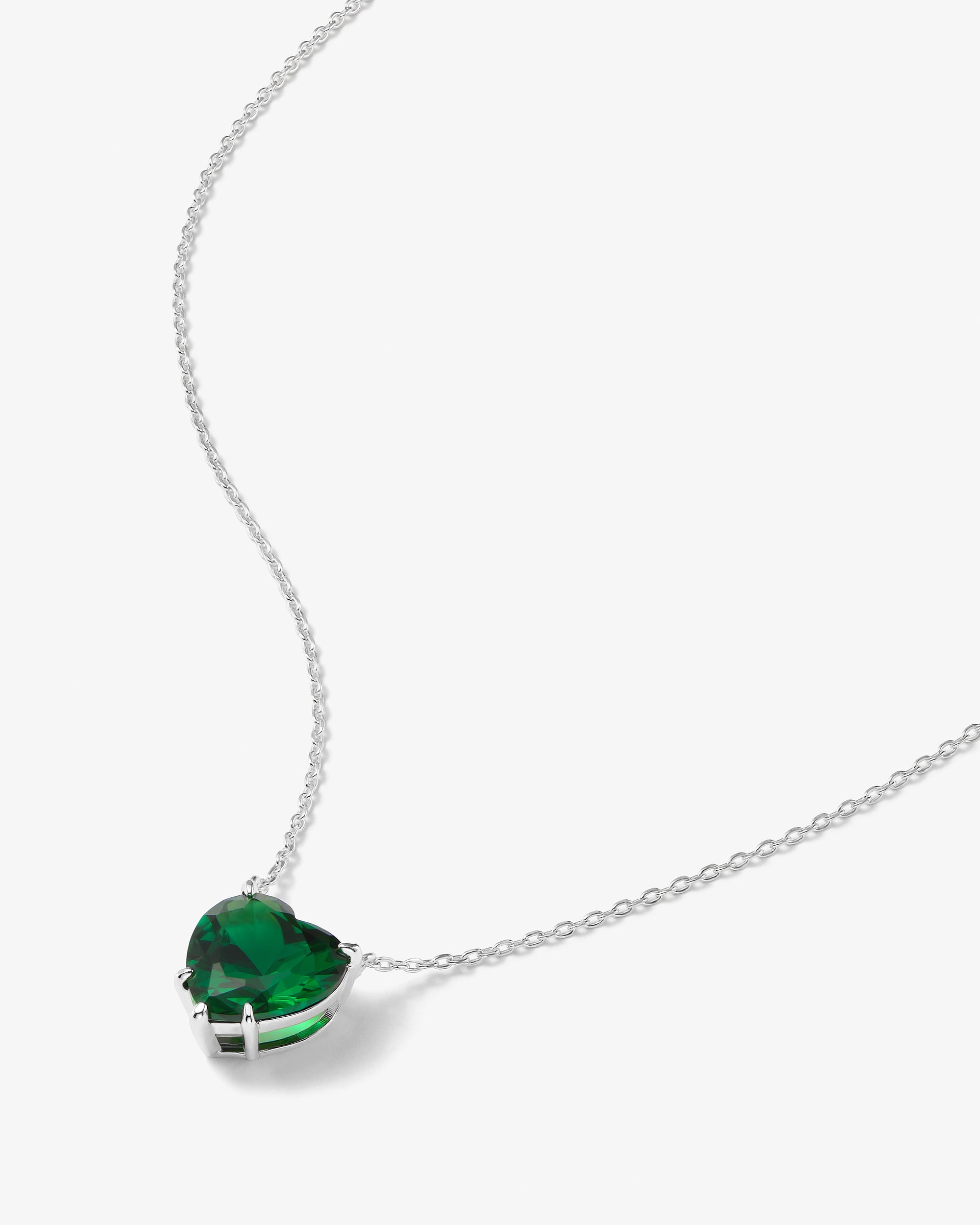 Stunning Silver Emerald Allison Heart Necklace – Melinda Maria Jewelry