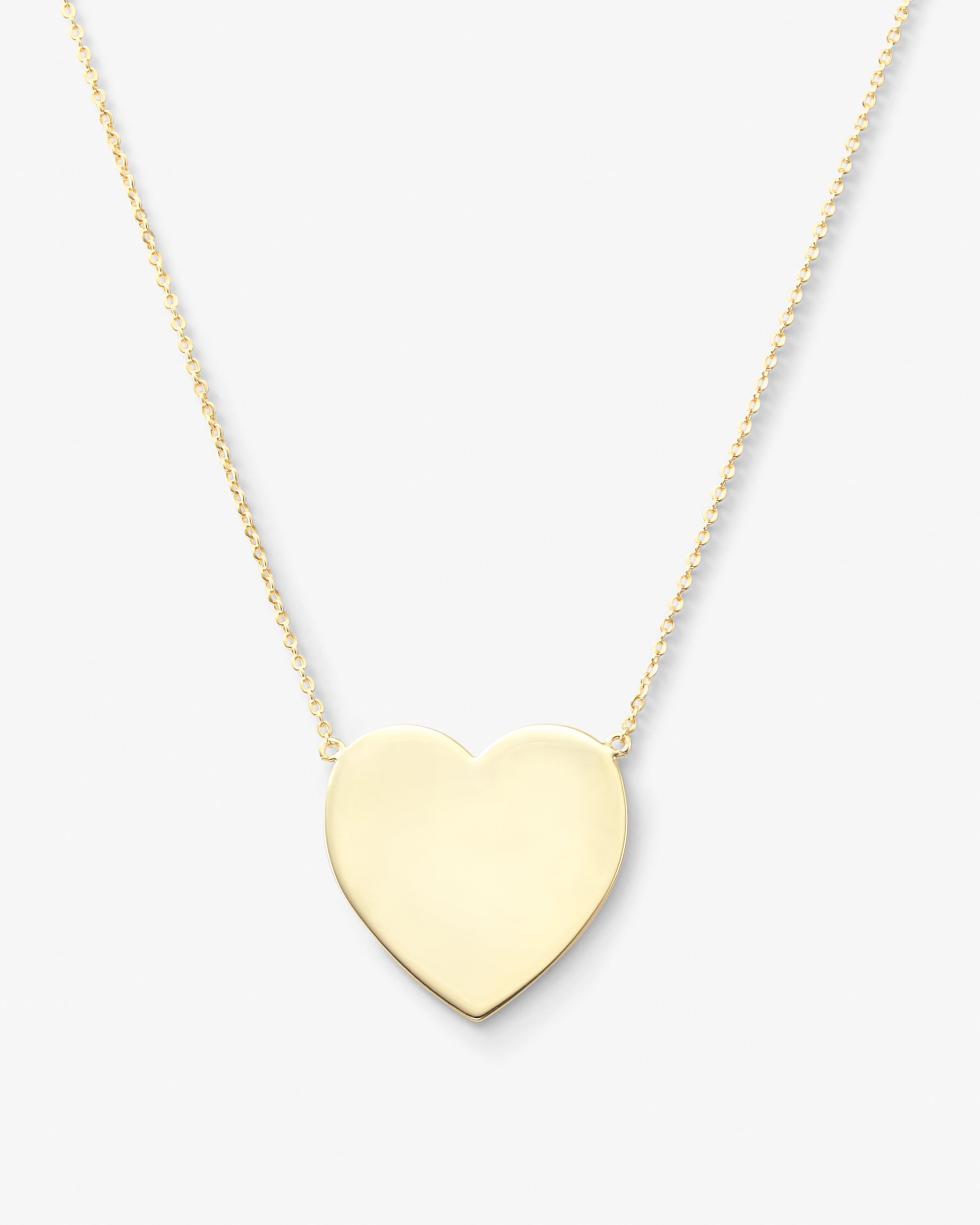 Gold Extra Large (XL) Heart Pendant Necklace 15" – Melinda Maria Jewelry